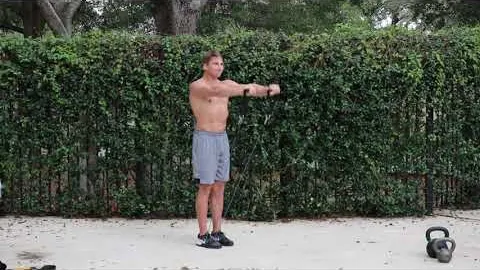 How To Resistance Band Front Raise - Exercise Guide